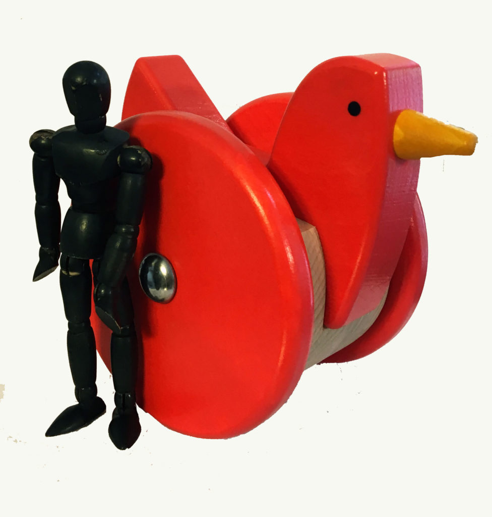 Bajo Push and Pull Bird Blue