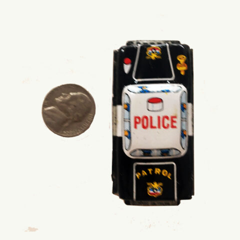 Vintage Tin Mini Police Car 1960s Japan